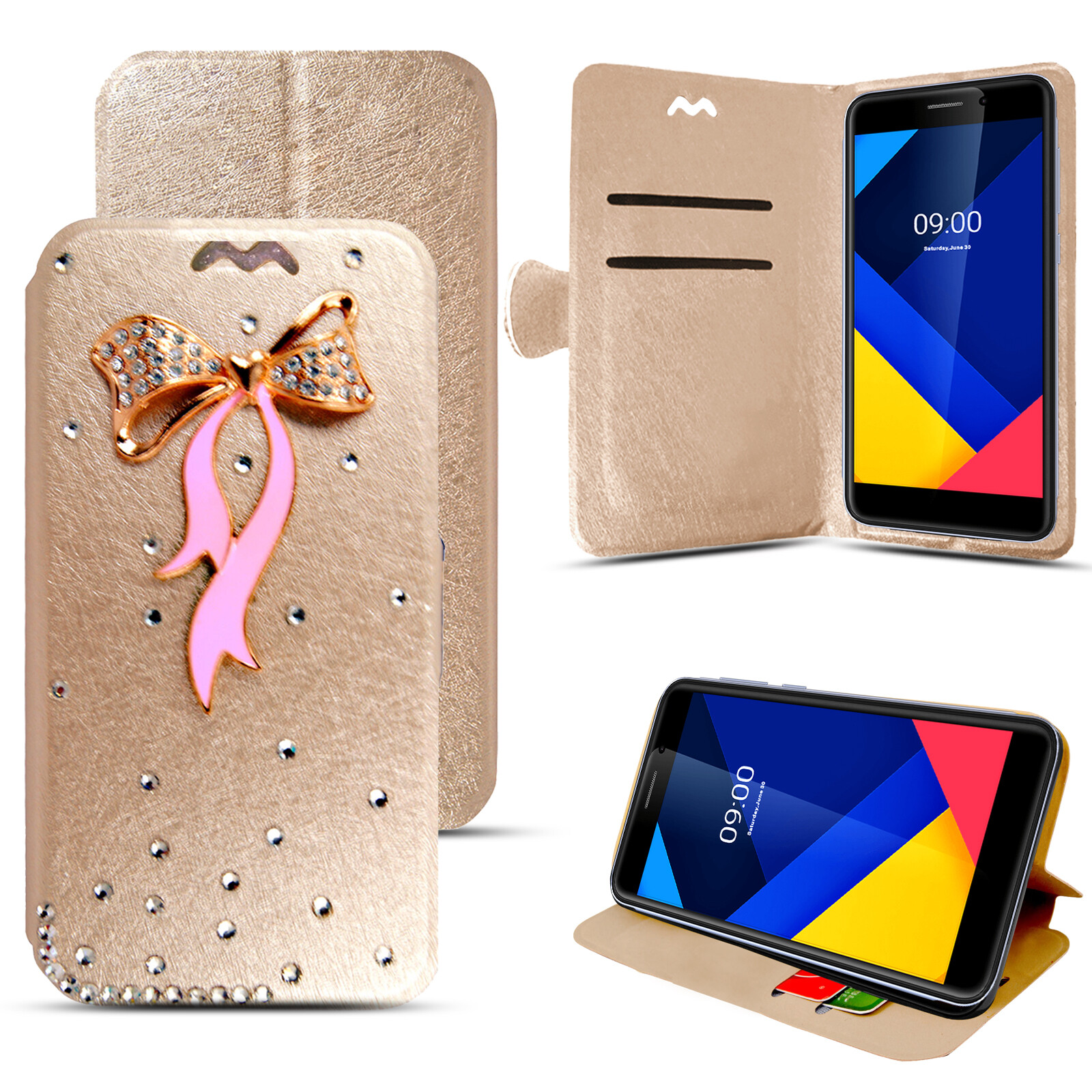 Case For IMO Dash 4G Q2 Q3 Plus Q4 Pro Glitter Flip Wallet Leather ...