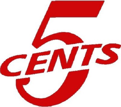 5 CENTS VINYL DECAL (A4389) | eBay