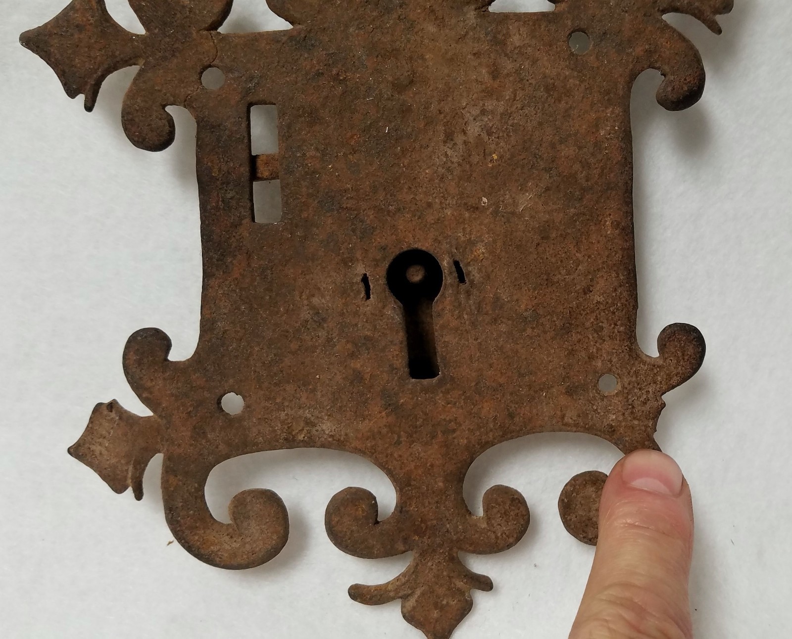 Early Large Antique 17th or 18th c. Hand Wrought Iron Lock Mechanism | eBay