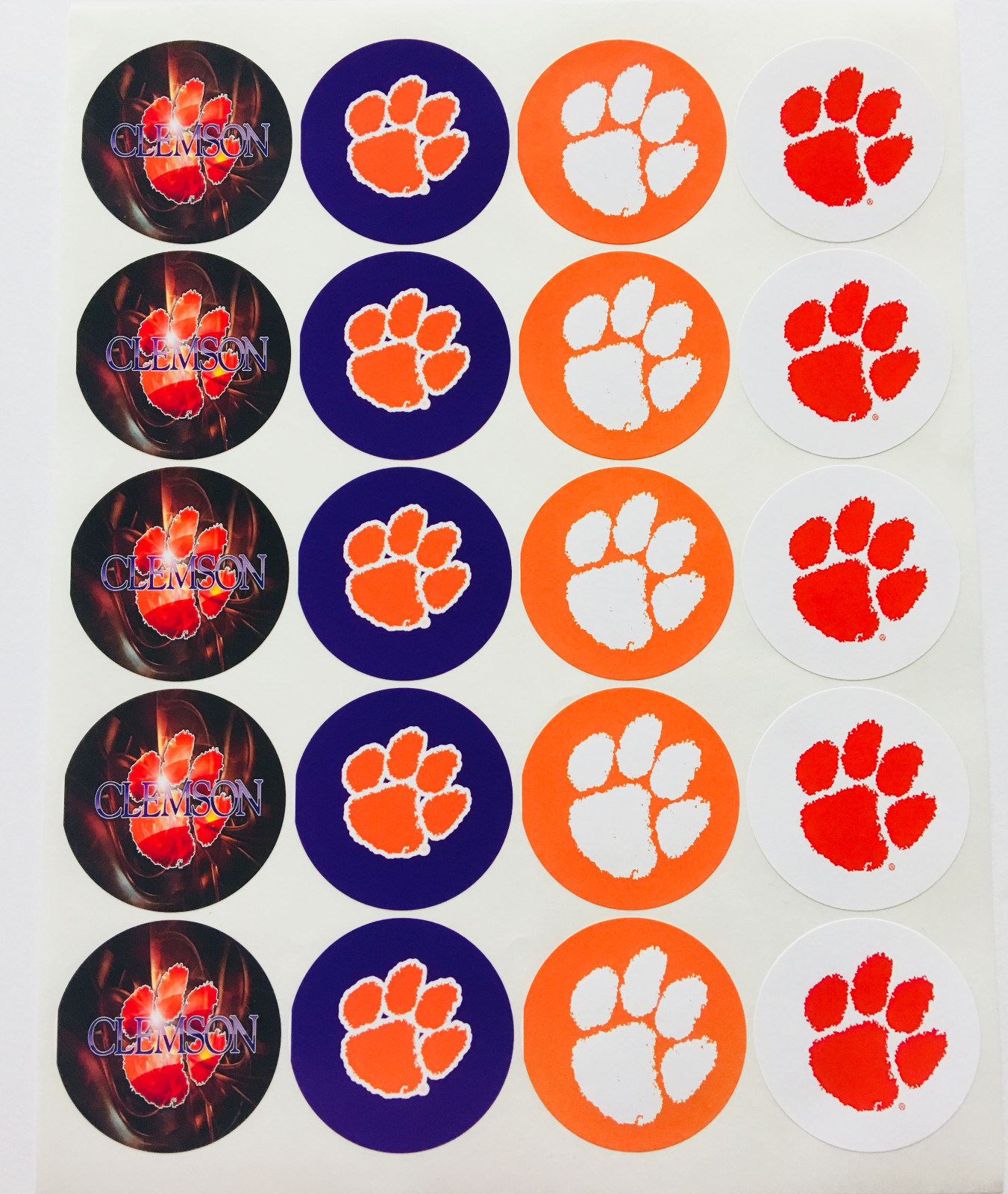 SET of 40- 2" CLEMSON TIGERS ADHESIVE STICKERS | eBay