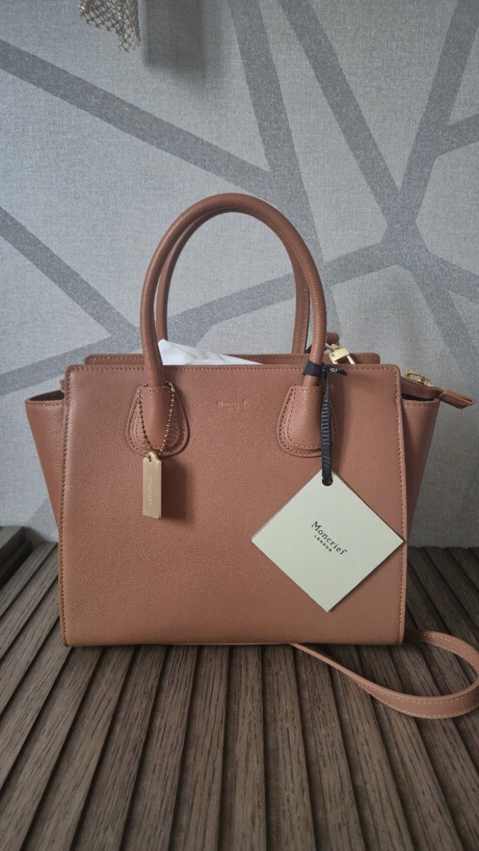 Moncrief Cruz Tan Leather Tote Bag Shoulder Bag | eBay
