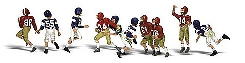 Woodland Youth Football Players - HO Scale Model Railroad Figure - # ...