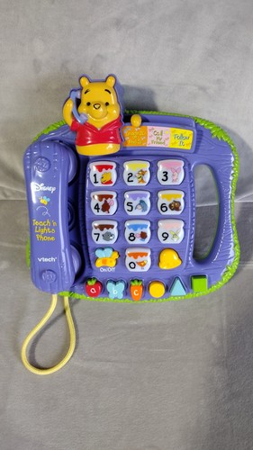 VTECH Disney Winnie The Pooh Teach N Lights Phone Learning Toy Tested ...