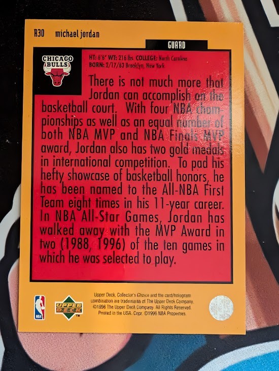1996-97 Upper Deck Collector's Choice You Crash the Game Michael Jordan ...
