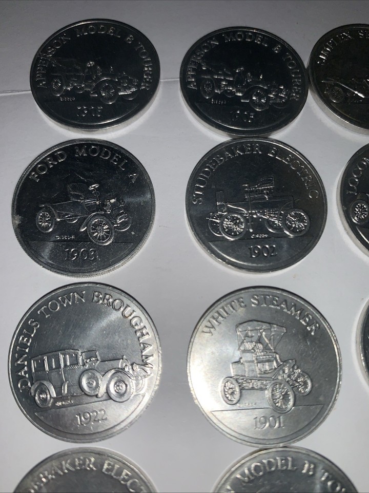 Sunoco Aluminum Antique Car Coin Collection 1968 Series 1 Franklin Mint ...