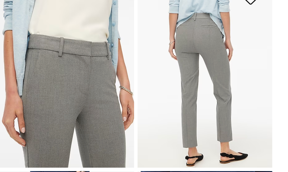 J.Crew $98 Slim Cropped Ruby Pant Stretch Twill Graphite Gray Size 4 ...