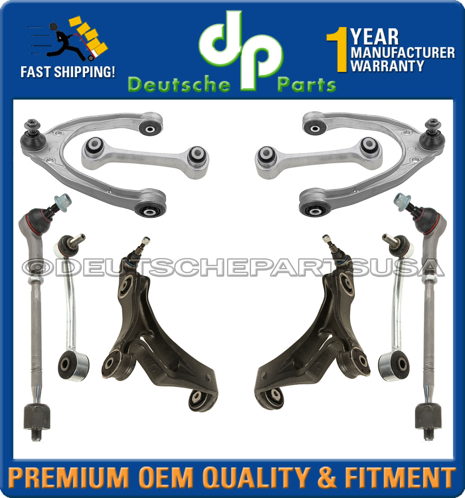 PORSCHE CAYENNE Control Arm Ball Joints Tie Rods Strut Mount Suspension ...
