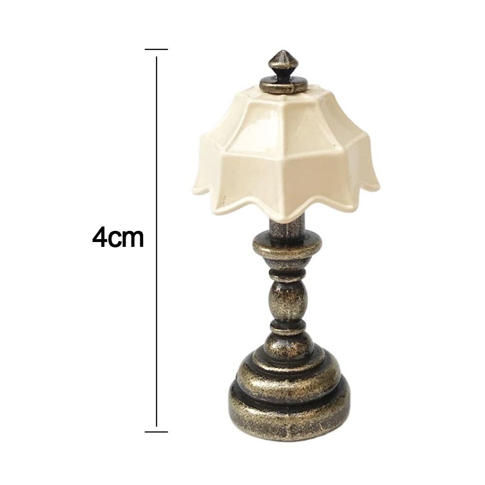Dollhouse Lamp Model Crystal Wall Light Miniature Floor Lamp Doll Retro ...