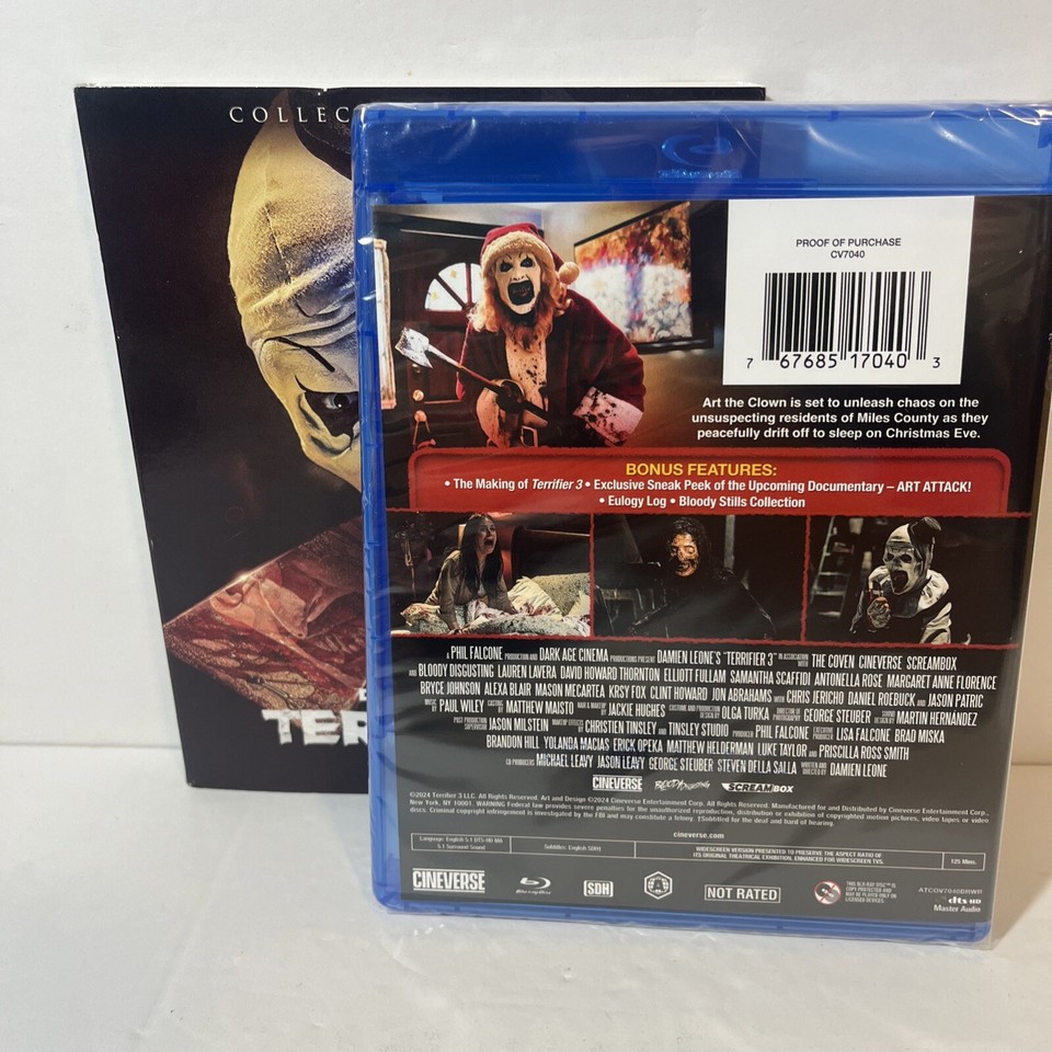 Terrifier 3 Collector’s Edition (Blu-ray, 2024) with Slipcover New ...