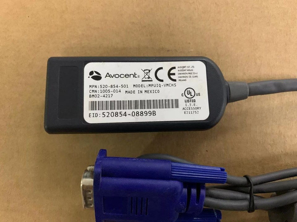 Avocent 520-854-501 KVM Cable MPUIQ-VMCHS CN 1005-014 MergePoint KVM ...
