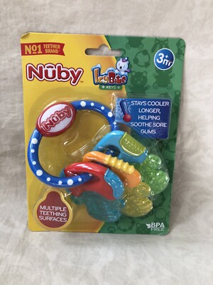 Nuby Multi-Surfaced Teether Icy Bite Keys 3+ Months New 885678861258| eBay