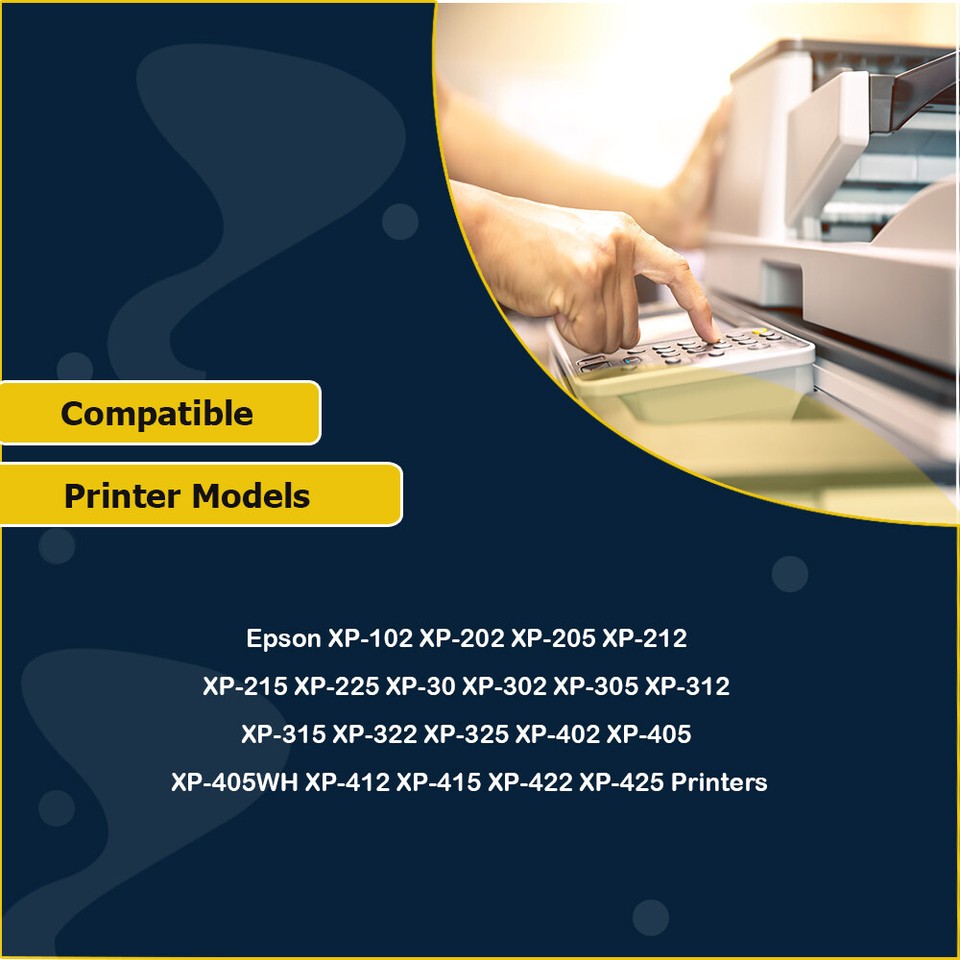 15 INK CARTRIDGE For Use in Epson XP-405 XP-405WH XP-412 XP-415 XP-422 ...