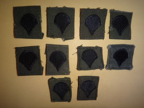 3 US Army Subdued Patches: 1 SPEC 4 Cap Patch Und 2 SPEC 4 Collar ...