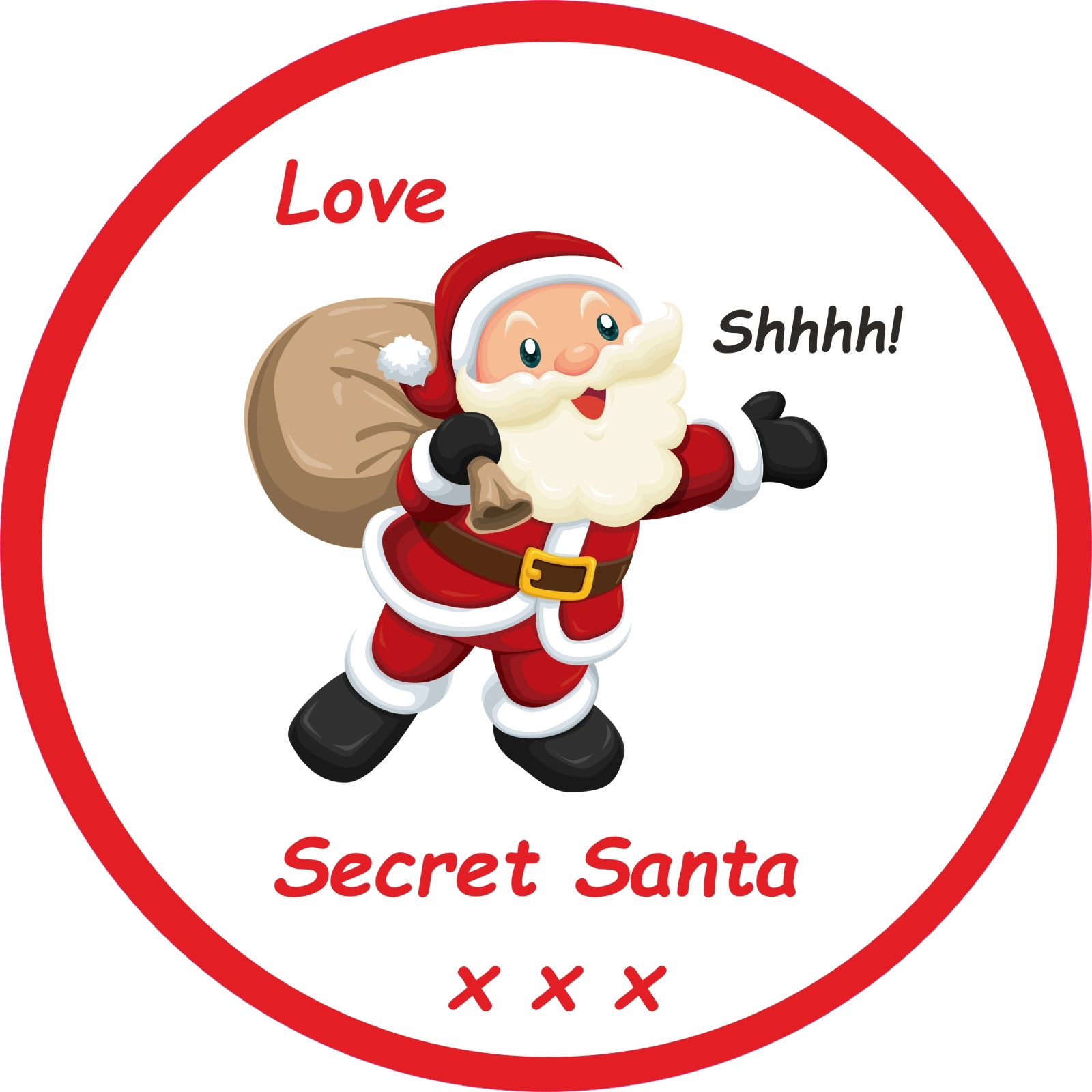 Secret Santa Gift Labels Christmas Stickers ideal For giving gifts ...