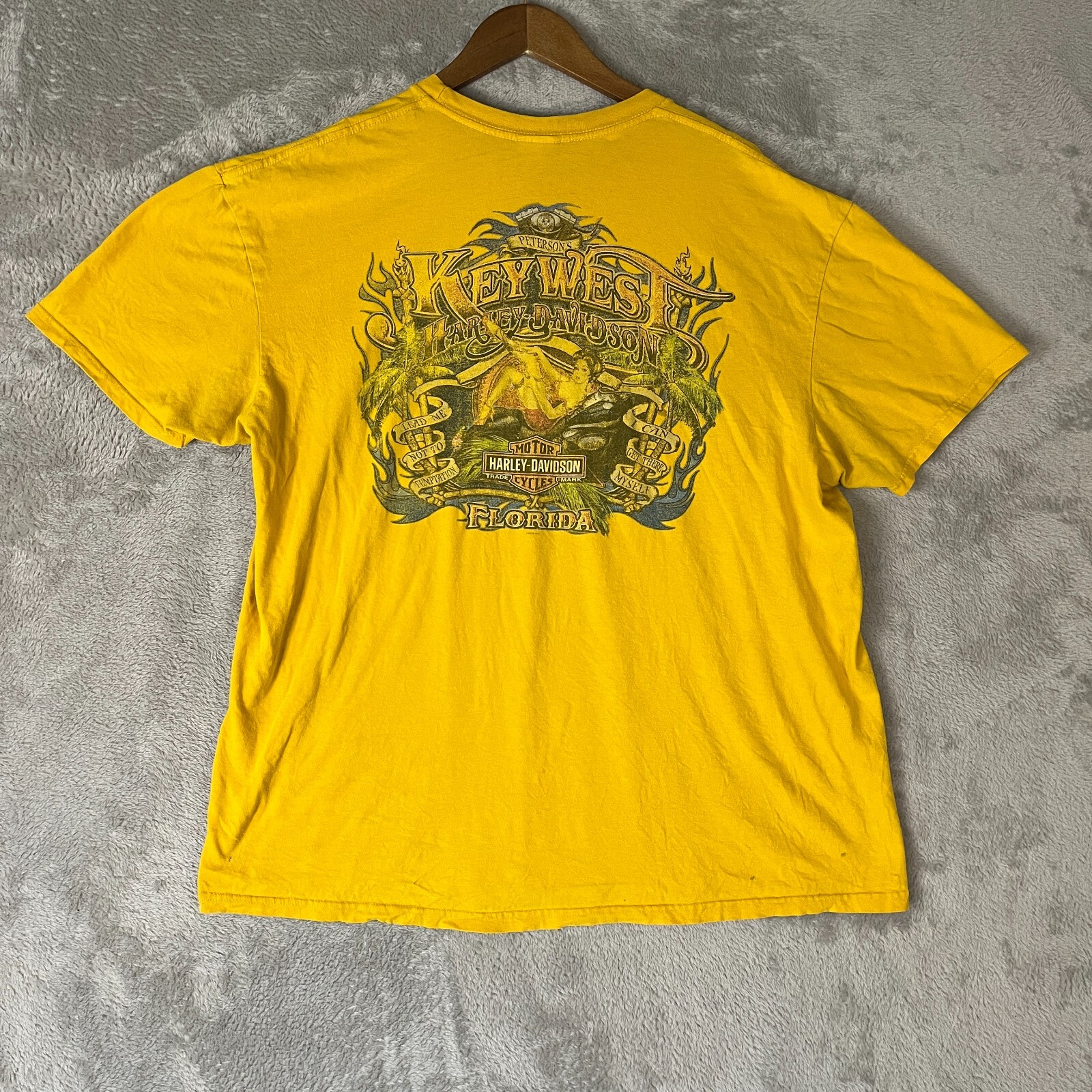 Mens Harley Davidson Key West Florida Pinup Girl T-Sh… - Gem