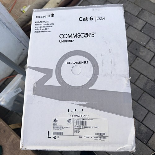 Commscope CS34P 23/4P Cat6 U/UTP Plenum CMP. Network Cable White ...