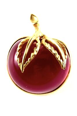 SARAH COVENTRY signed vintage golden apple pin brooch | eBay