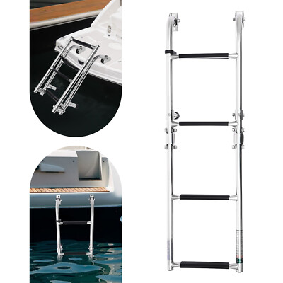 4 Step Boat Ladder Telescoping Swim Upper Platform Marine Yacht ...
