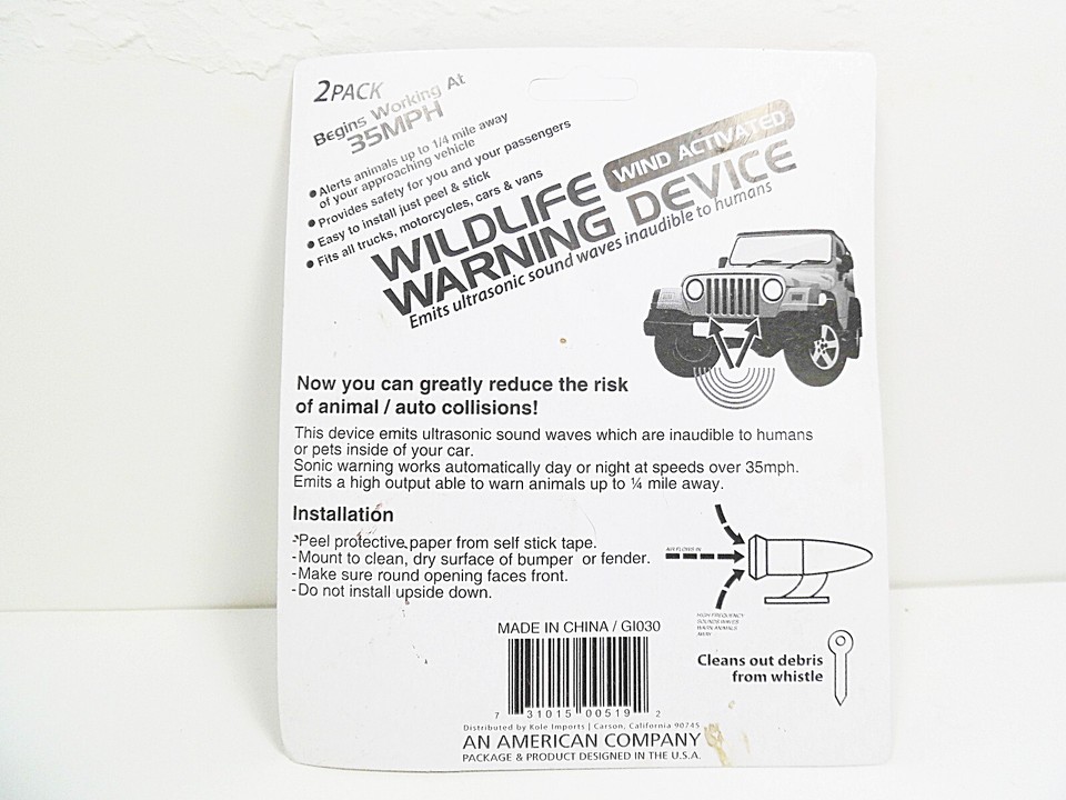 Deer Whistles Wildlife Animal Repelling Alert Warning Whistle Car ...