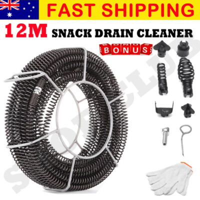 Plumber Drain Pipeline Sewer Cleaner 12M 6 Drill Bit for Snake Pipe ...