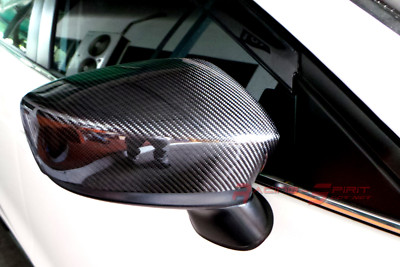 REAL GLOSS CARBON FIBER SIDE MIRROR COVER 13-18 MAZDA2 DJ DEMIO ...