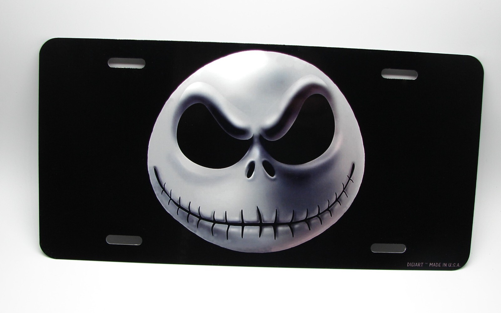 JACK SKELLINGTON METAL CAR LICENSE PLATE TAG. SKULL LICENSE PLATE ...