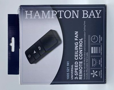 Hampton Bay Universal 3 Speed Ceiling Fan Remote Control + Receiver ...