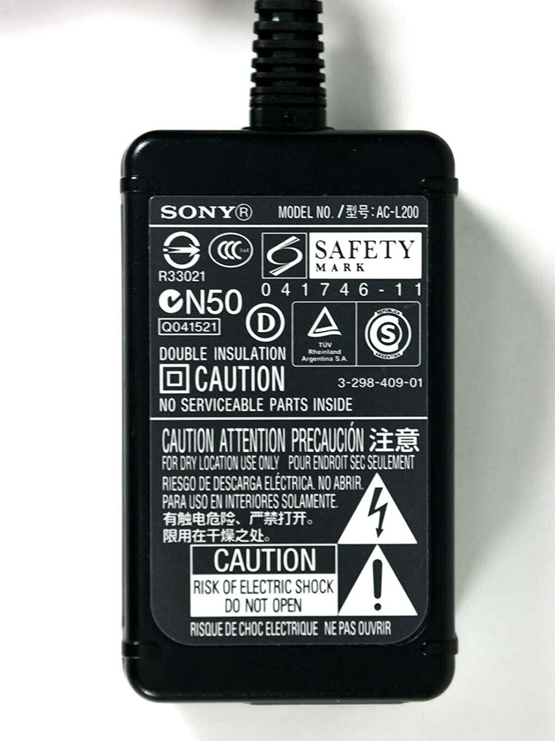 Genuine Original SONY AC-L200 AC-L200A AC-L200B AC-L200C Power Adapter ...
