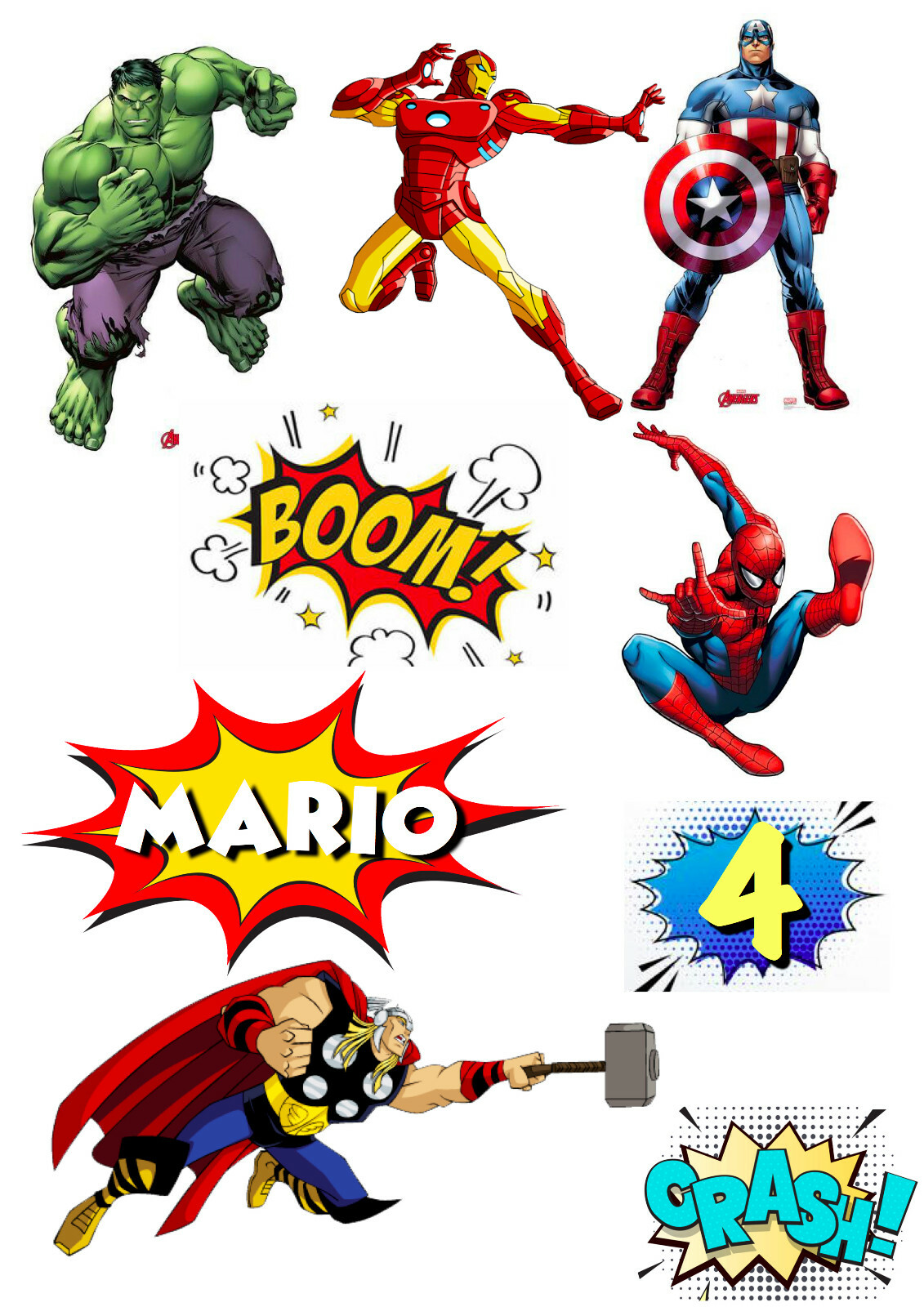 Avengers Cake Toppers