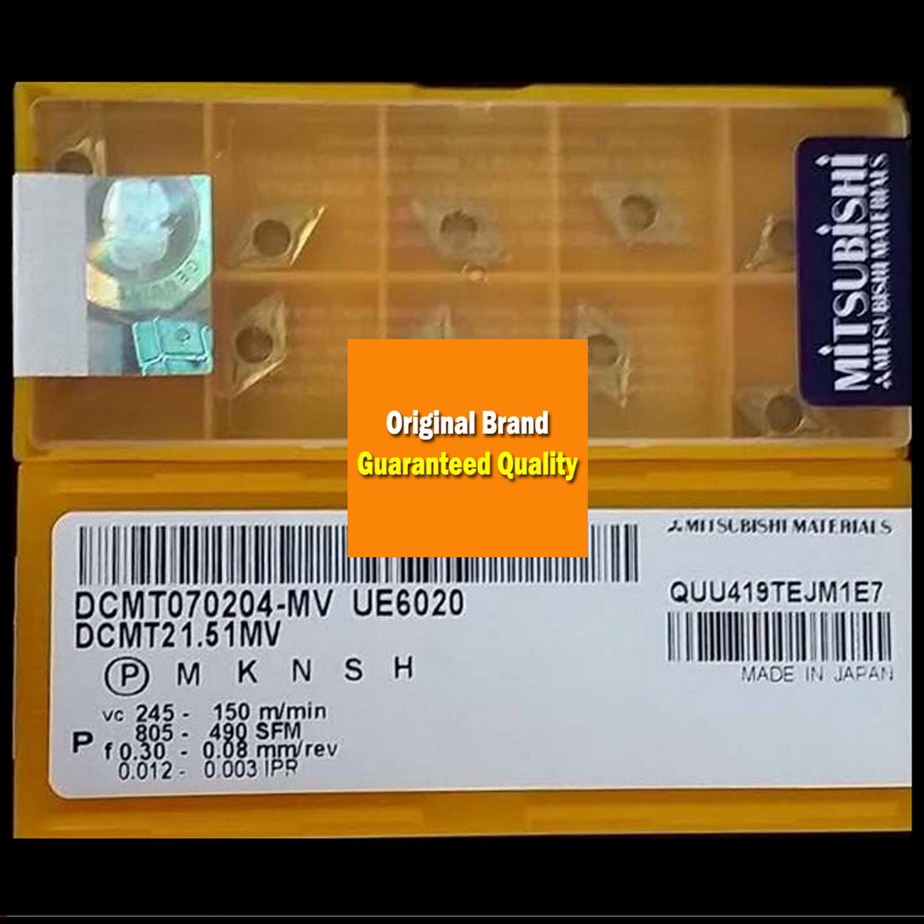 10PCS / BOX Original MITSUBISHI DCMT070204-MV UE6020 DCMT21.51MV ...