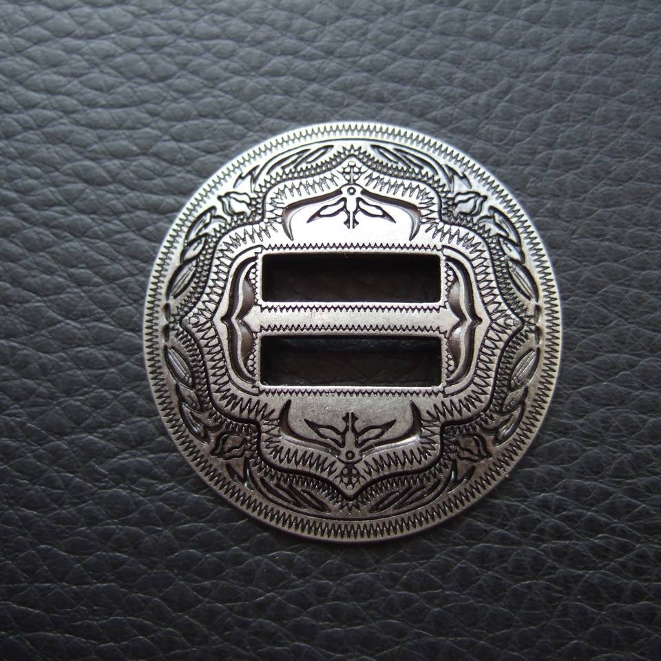 1-1/4" Slotted Concho Saddle Tack Belt Leather craft Western Style 5 ...