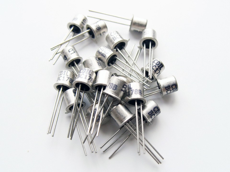 10x BC178B PNP Low Noise Small Signal Transistor TO-18 Metal CAN; CDIL ...