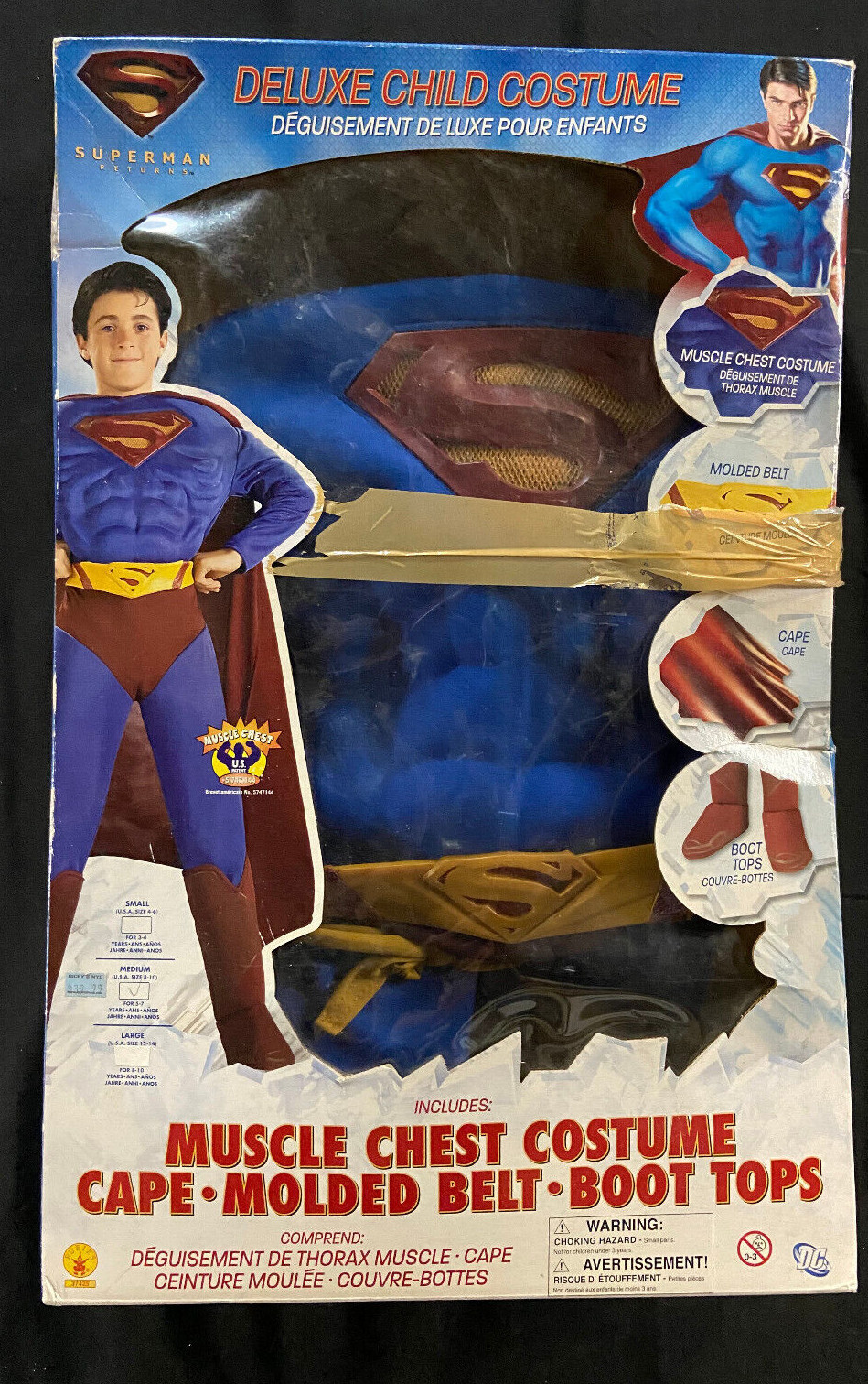 SUPERMAN RETURNS CHILD'S HALLOWEEN COSTUME, IN BOX BOYS MEDIUM | eBay