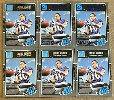 Chris Moore 2016 Panini Donruss Rated Rookie Lot #357 Blue Press Proofs ...