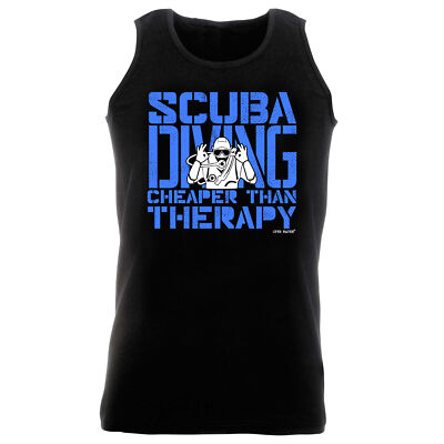 Scuba Diving Cheaper Than Therapy Scuba Diving Open Water Singlet Vest ...