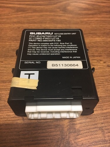 06 07 Subaru Impreza Outback Keyless Entry Unit Module B51130664 | eBay