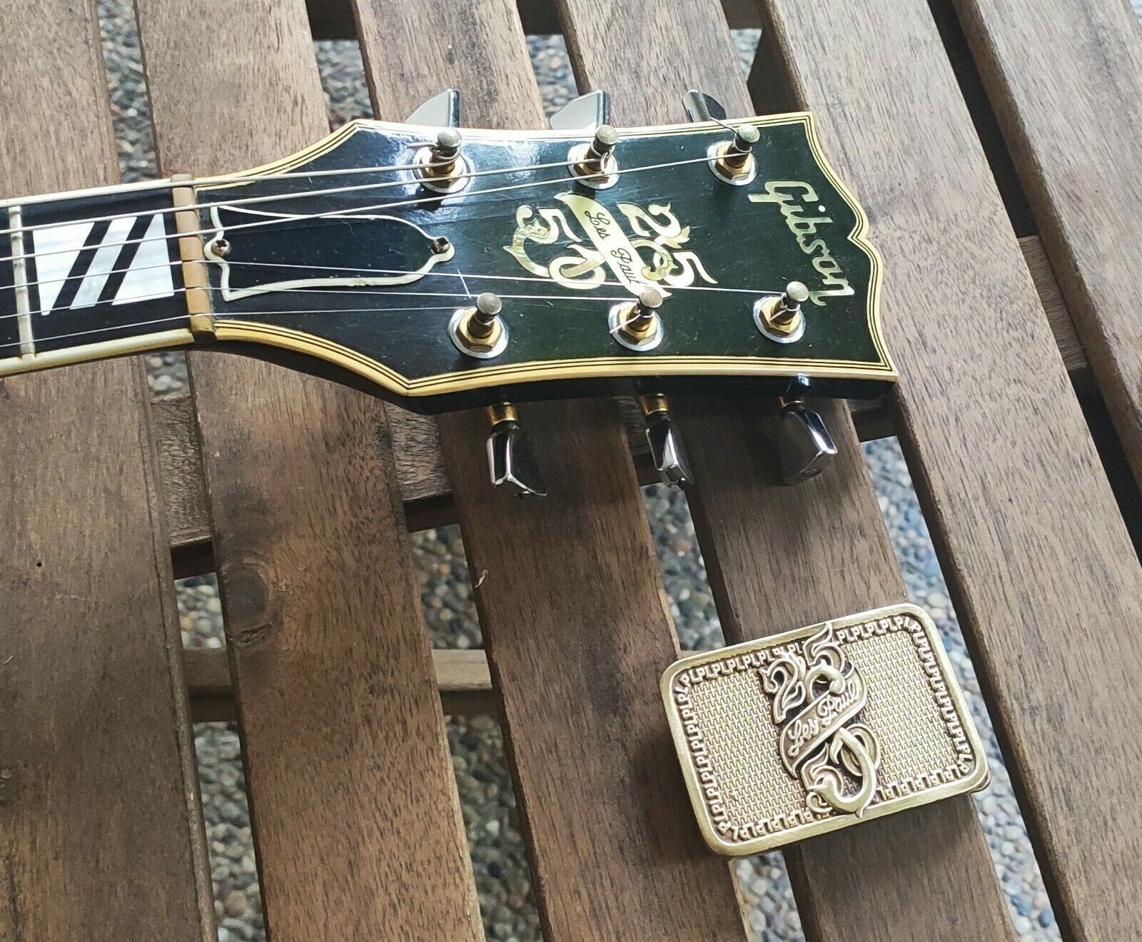 **RARE** 25/50 Anniversary Gibson les paul custom Belt Buckle | eBay