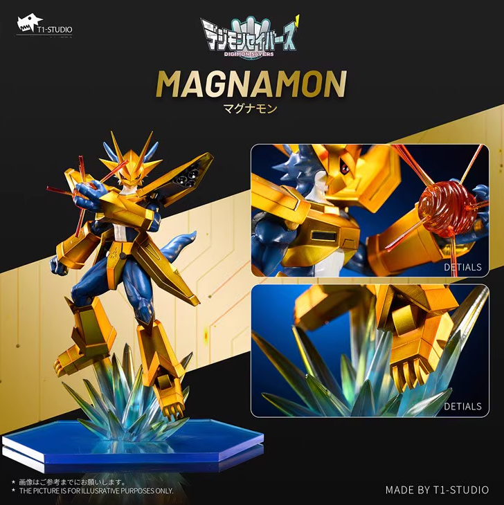 Magnamon Figure Digimon Magnamon 6" Action Figure Digivolving Digiegg