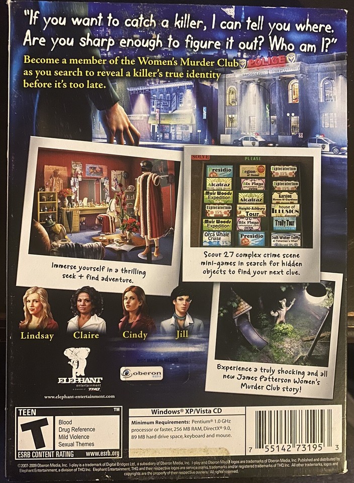 James Patterson: Women's Murder Club -- Twice in a Blue Moon (PC, 2009 ...