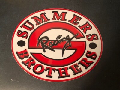 SUMMERS BROTHERS - Original LARGE Racing RED Decal/Sticker 7.5"X6" | eBay