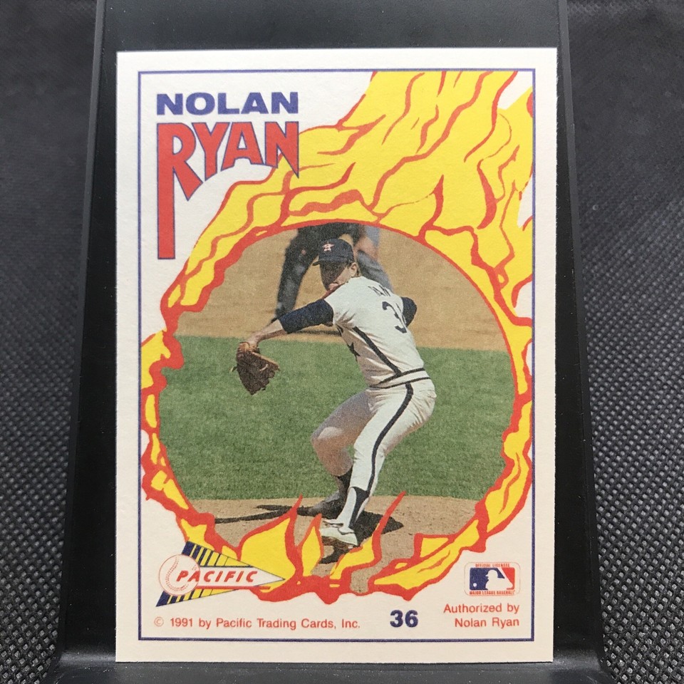 Nolan Ryan 1991 Pacific Trading Card # 36 Starting Pitcher Nolan Ryan ...
