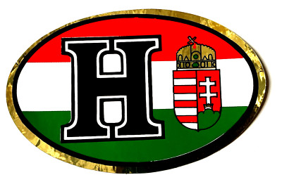 Hungarian bumper sticker Three-color Flag, H Coat of Arms Exclusive ...