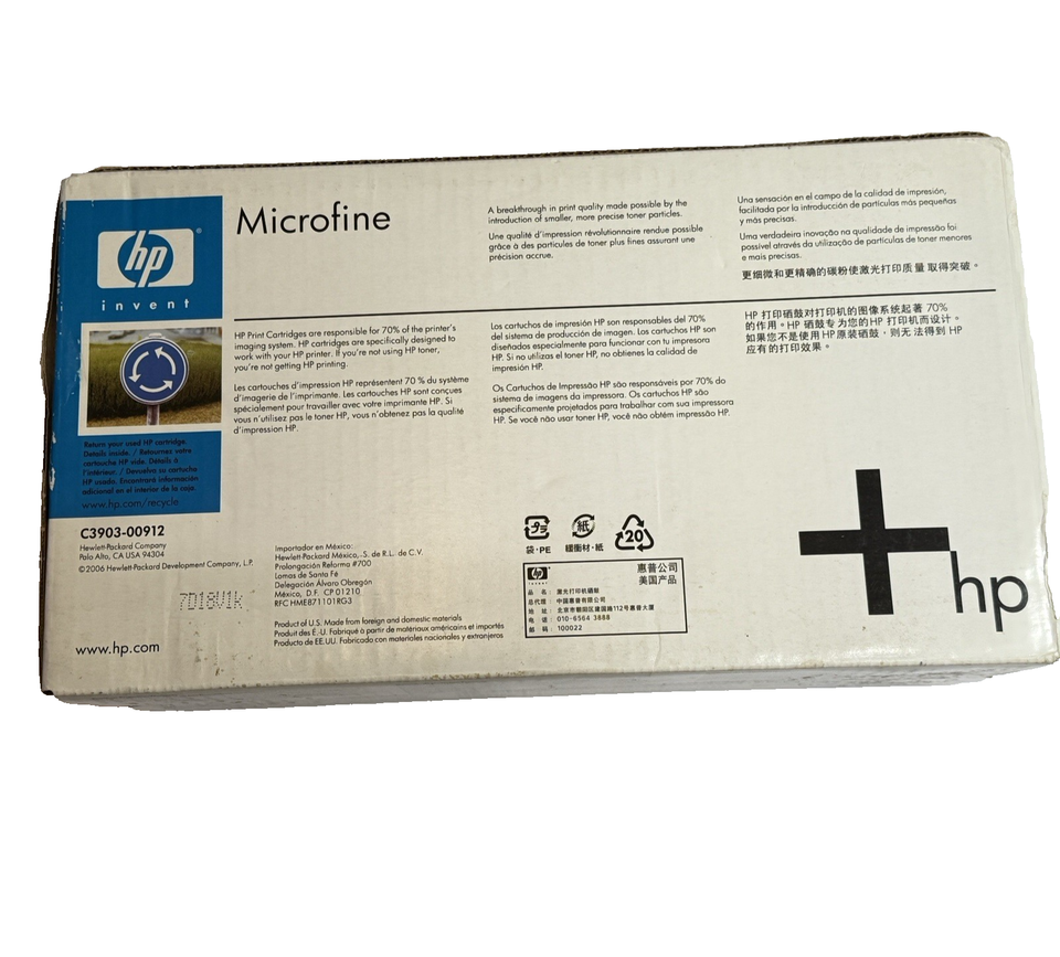 HP 03A C3903A Genuine Black Toner Print Cartridge LaserJet 5P 5MP 6P ...