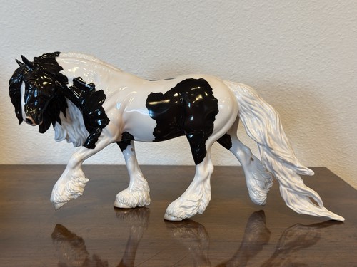 Peter Stone Irish Cob "Superstition" Glossy Black and White Pinto | eBay