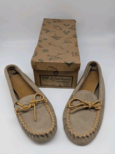 VTG Qualla Reservation Cherokee Indian Deerskin Moccasins Desert tan ...