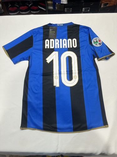 Inter Milan Soccer Jersey Size L Mens Adriano #10 | eBay