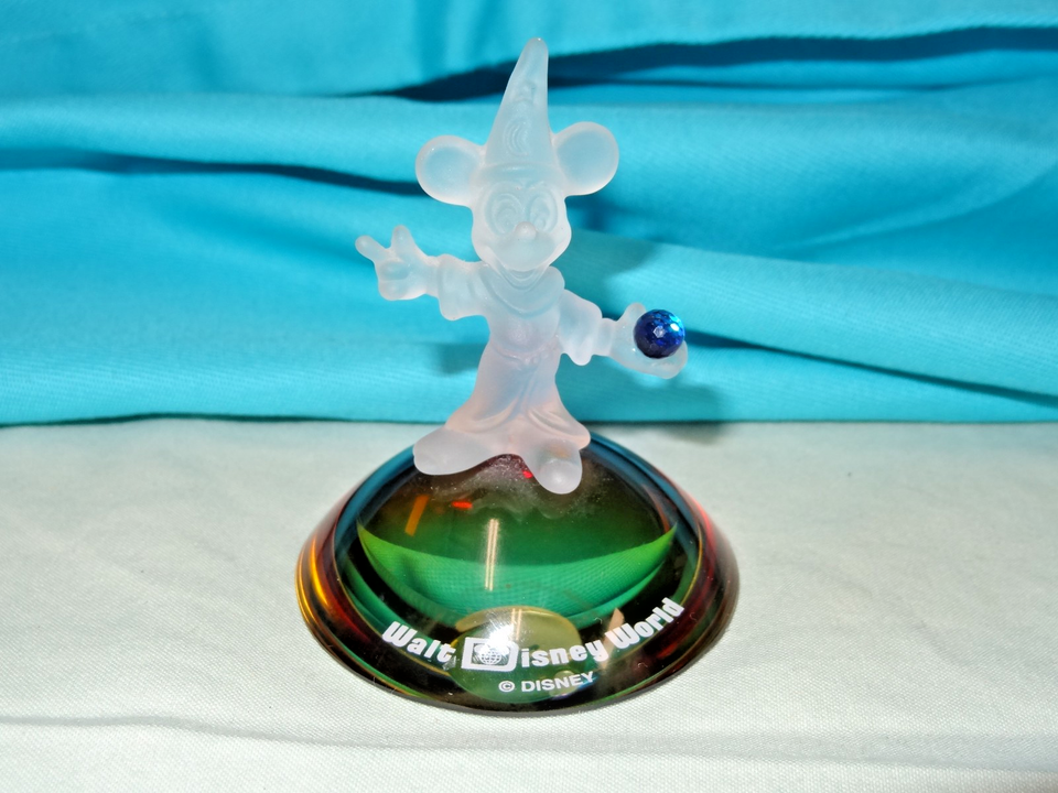Frosted Mickey Mouse Sorcerer holding Crystal, Figure Walt Disney World ...