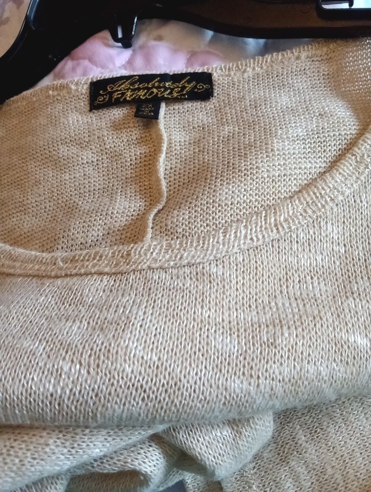 Absolutely Famous Women's Top Viscous Blend Sweater Lace Details Size ...