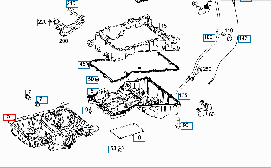 NEW MERCEDES-BENZ E-CLASS W212 ENGINE OIL SUMP PAN A6510100528 OEM ...