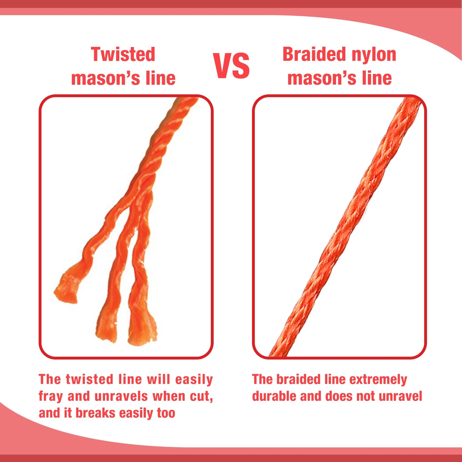 Goldblatt Masonry Nylon String Line Set Stretchers Grout Bag Braided ...